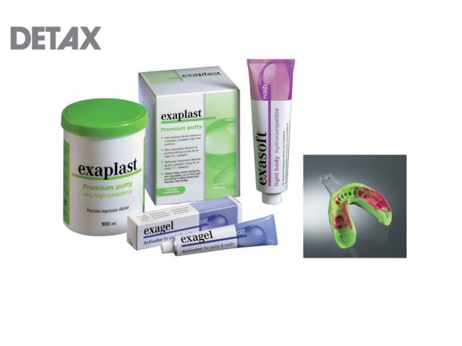 DETAX EXAPLAST C-SILICONE KIT (910ML PUTTY & 140ML LIGHT & 60ML ...